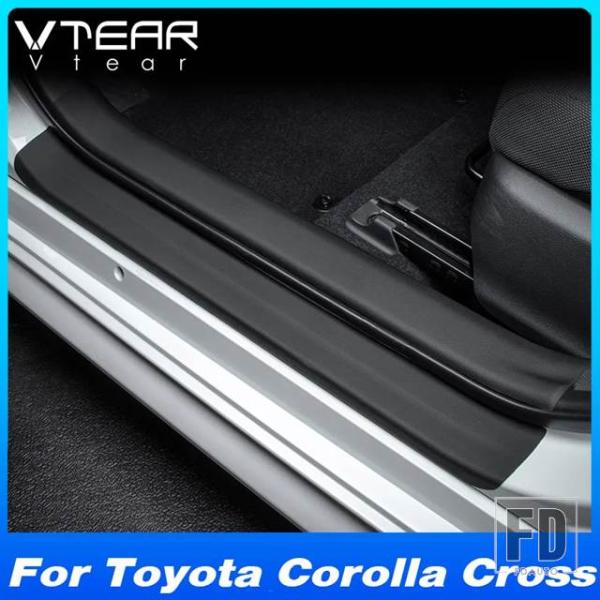 トヨタ カローラクロスドアドアシルスカッフプロテクターステッカー PU レザーアンチスクラッチデカール外装アクセサリー■仕様 【爆買】重要な化学物質:なしステッカーの種類:その他包装:未包装素材の種類:PUモデル:カープロテクターステッカー...