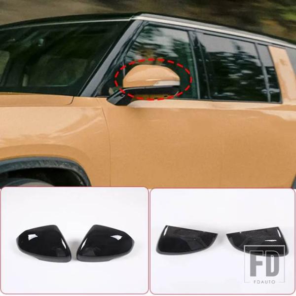 RIVIAN R1T/R1S 2022-2023 ABS カーボン/マットブラック外装ミラーカバー装飾ステッカーカーアクセサリー■仕様 【爆買】重量:512g高さ:13.5cm幅:19.5cm長さ:32cm外部テスト認証:ISO9001ブラ...