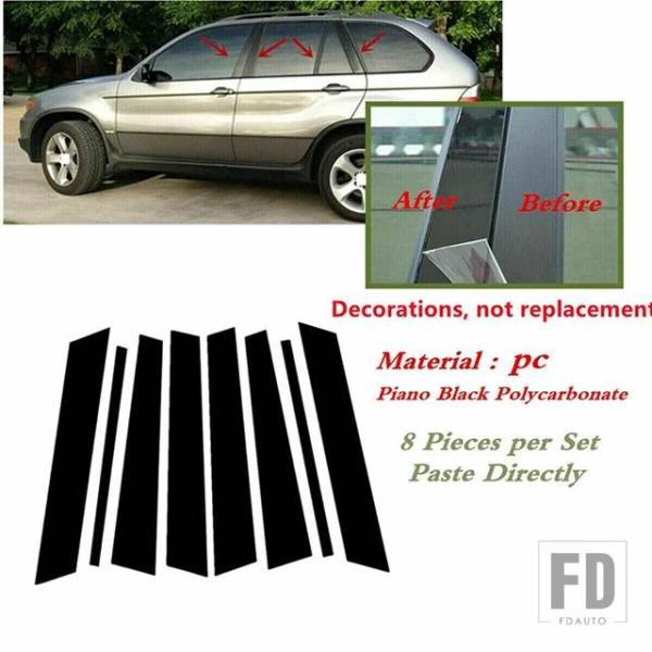 BMW 8個 X5 E53 36678 ドア窓装飾トリムピラーポストカバーキットスタイリングステッカー■仕様 【爆買】重要な化学物質:なしモデル:110113010319年式:2000-2006特殊機能:車の窓の装飾車種:BMW X5 E5...