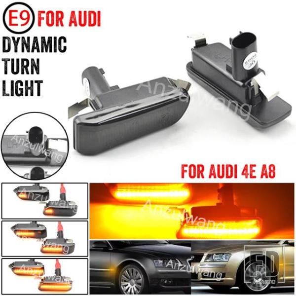 アウディ 2個 LED ダイナミックサイドマーカーライトウィンカーランプ A8 A8L S8 4E D3 MK2 クワトロ 2003-2009 CANBUS 4E0949127/8■仕様 【爆買】重要な化学物質:なし車両ブランド/モデル:ア...