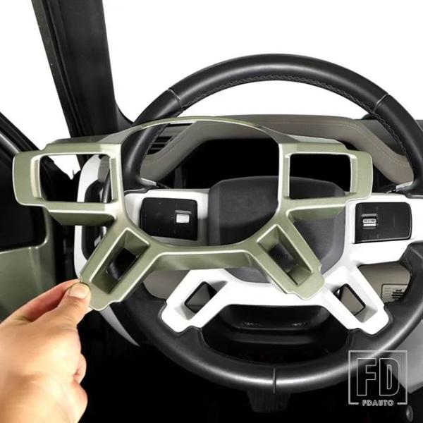 ランドローバー 2020-23 モデルディフェンダーステアリングホイールフレーム装飾車内装飾 材料■仕様 【爆買】重要な化学物質:なし重量:296g高さ:12cm幅:23cm長さ:37cm外部テスト認証:ISO9001モデル:YW-1643...
