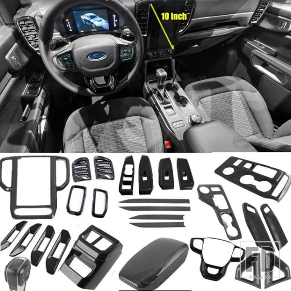 フォード レンジャー XTL XLS 2024 + インテリアカーボンルック ABS カバートリム装飾自動■仕様 【爆買】重要な化学物質:なし年:2024原産地:中国本土タイプ:インテリアモールディング材質:ABS