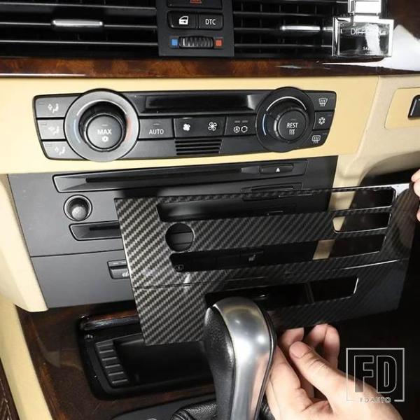 BMW 3 E90 E91 2005 -06 ABS カーボンカーエアコン CD VOLUMN ノブパネルカバートリムステッカーカーアクセサリー■仕様 【爆買】重量:300g高さ:10cm幅:15cm長さ:30cm外部テスト認証:ISO90...