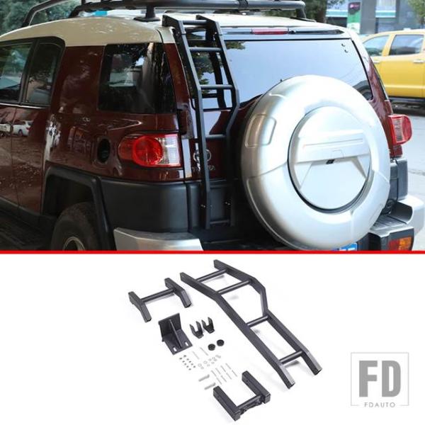 トヨタ FJ クルーザー 2007-2021 リアテールドアテールゲートルーフはしごクライミング外装合金黒アクセサリー■仕様 【爆買】重要な化学物質:なし幅:26cm長さ:102cm外部テスト認証:ISO9001モデル:CY1981適合:2...