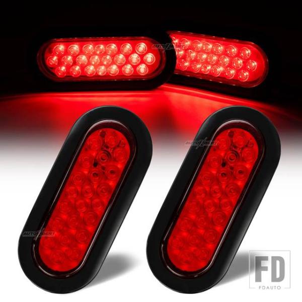 2X トレーラートラックボートバス赤色 LED 6インチオーバルストップテールブレーキライトマーカーライト 12V IP65 防水防塵 RV ピックアップバ■仕様 【爆買】重要な化学物質:なし認証:ISO9001タイプ:追加ブレーキライトア...