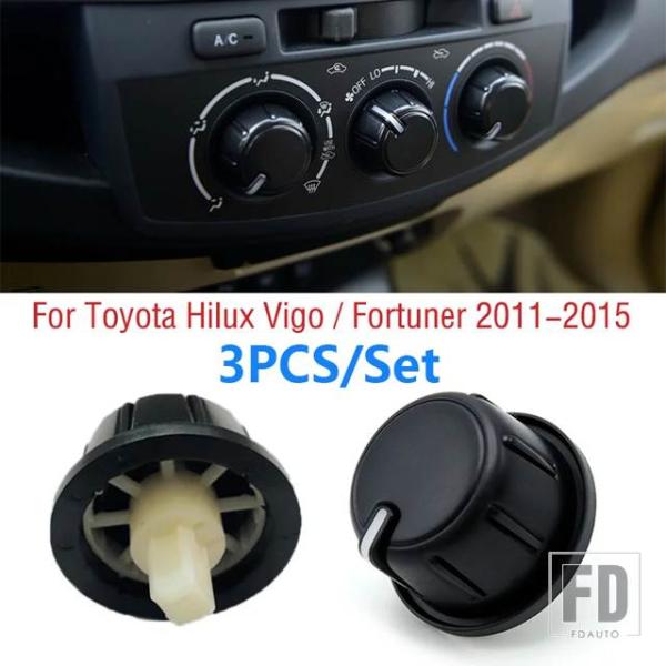 トヨタ 3ピース/セット ハイラックス VIGO 2011-2015/フォーチュナー 2011-2015 カーエアコンヒーターコントローラーノブボタンスイッチ■仕様 【爆買】特殊機能:車のA/C空調加熱ノブボタンスイッチ重量:0.2kg外部...