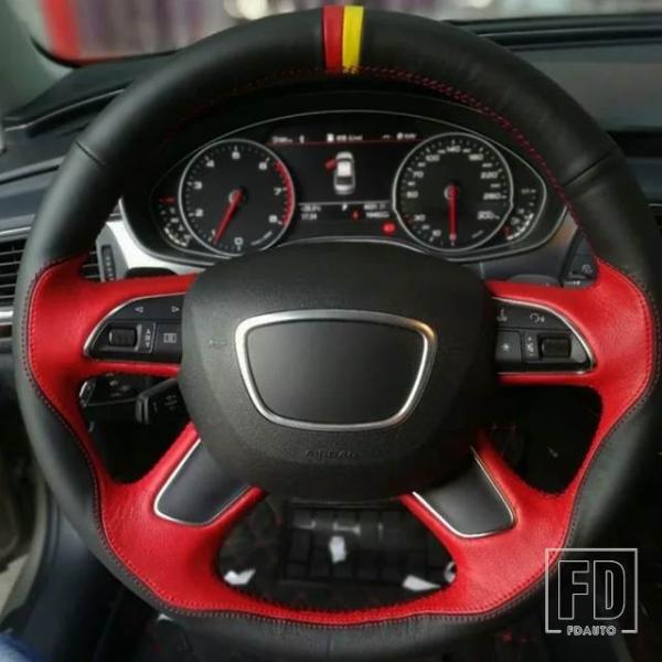 アウディ カスタム DIY ステアリングホイールカバー A6 C7 2012-2016 Q7 2013-2015 A8 2011-2016 S8 2013 インテリア■仕様 【爆買】サイズ:25 * 15 * 6特殊機能:オールシーズンの運...