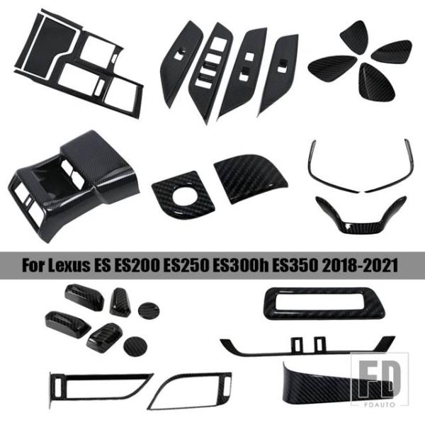 レクサス 全体インテリアIRES ABS カーボン装飾カバートリム ES ES200 ES250 ES300H ES350 2018-21■仕様 【爆買】重量:0.5kg外部テスト認証:ISO9001モデル:レクサスES ES200 ES2...