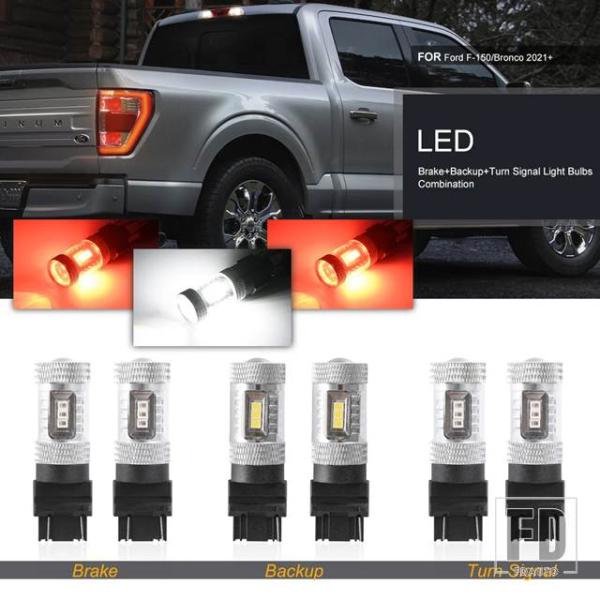 フォード F-150 2021+ ブロンコ 2021+ WT21W WT21/7W ホワイト/レッド LED バックアップリバーステールブレーキリアウィンカーライトバルブに適■仕様 【爆買】高懸念化学物質:なし車両ブランドモデル:フォード電...