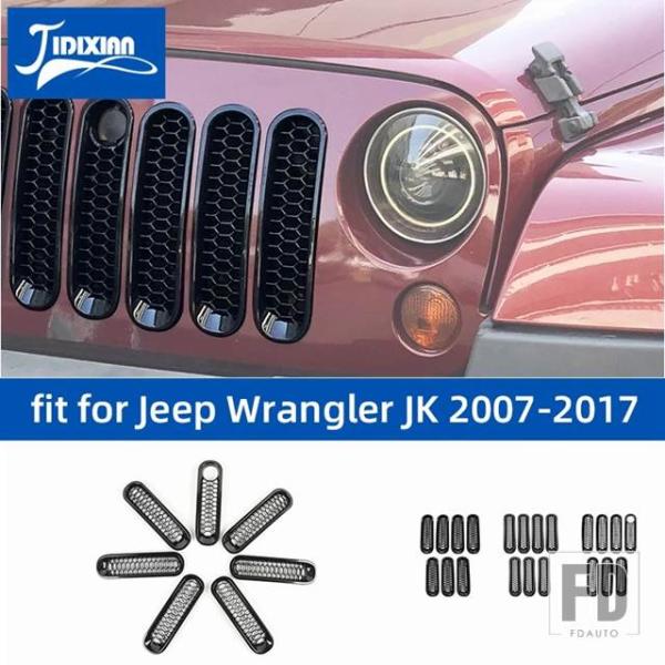 ジープ ラングラーJK 2007-17 フロントインサートレーシンググリルデコレーションカバーに適合■仕様 【爆買】高懸念化学物質:なし外部試験認証:ISO9001モデル:SZZT01018適合:2007 2008 2009 2010 20...