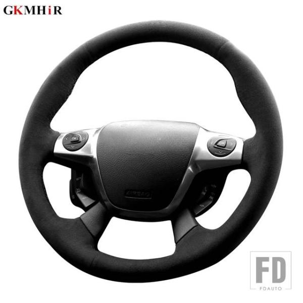 フォード DIY手縫いソフトスエードカーステアリングホイール編み込みカバー フォーカス3 ST C-MAX ENERGIハイブリッドクーガ 2012-2016 装飾 ■仕様 【爆買】高懸念化学物質:なしサイズ:25*10*5機能:四季汎 直...