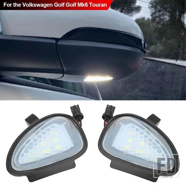 VW ゴルフ GTI MK6 6 MKVI 2010-2014 トゥーラン 2010-2019 アンプル LED ヴォワチュール 2個 CANBUS ホワイト LED アンダーミラー パドル■仕様 【爆買】高懸念化学物質:なし対応車両ブラン...