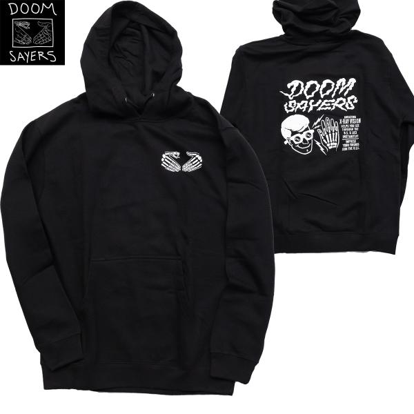 DOOM SAYERS X-RAY VISION PULL OVER black ドゥームセイヤーズ パーカー プルオーバーSIZE　S　M　L肩幅　約48cm、約54cm、約57cm身幅　約49cm、約55cm、約60cm着丈　約67cm...