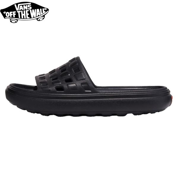 【発売日：2025年04月10日】バンズ ビーチサンダル サンダル VANS MTE SLIDE-ON VR3CUSH Black VN000BCBBM8一体型構造のスライドサンダルはチェッカーボード柄の穴から通気、排水が可能となっており、...