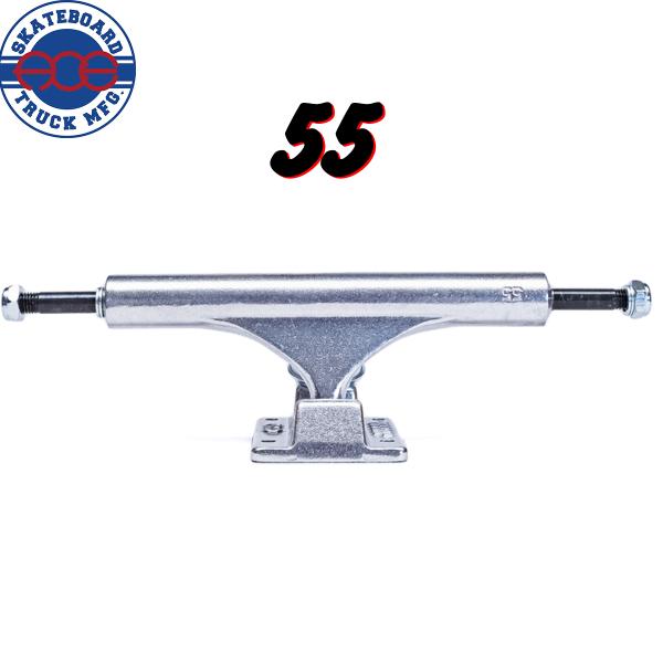 ACE TRUCK 55 polish エーストラック1セット(2個)の値段表示です高さ53mm定評のあるクラシックモデル 。7071アルミニウムと3056スチールのアクスルは、確かなパフォーマンスを提供します。テーパードハンガーエンドとオ...