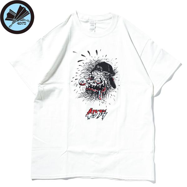 4D7S SKULL S/S TEE white ART BY RAT HOLE STUDIO ホデナス TシャツSIZE　M　L　XL肩幅　約48cm、約51cm、約58cm身幅　約52cm、約56cm、約61cm着丈　約72cm、約75...
