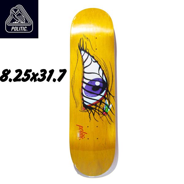 POLITIC 8.25インチ Caddo Aeon 8.25 ポリテック スケボー デッキ全長　約80.5cmホイールベース　約36cmノーズ長　約17.5cmテール長　約17cmウエスト幅　約21cm