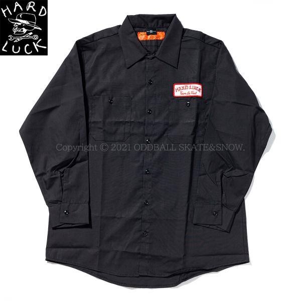 HARD LUCK POOL SERVICE L/S WORK SHIRT black ハードラック フランネルシャツSIZE　M　L　XL肩幅　約45cm、約48cm　約49cm身幅　約55cm、約57cm、約59cm着丈　約76cm、約...