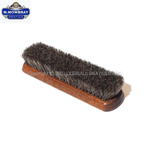 M.MOWBRAY モウブレイ プロ ホースブラシホースヘア（馬毛）を使用したシューズブラシです。毛先が細いホースヘアブラシはホコリ落しや普段のお手入れに最適です。また、コードヴァン（コードバン）専用クリームを使用する際に、クリームをすり込...