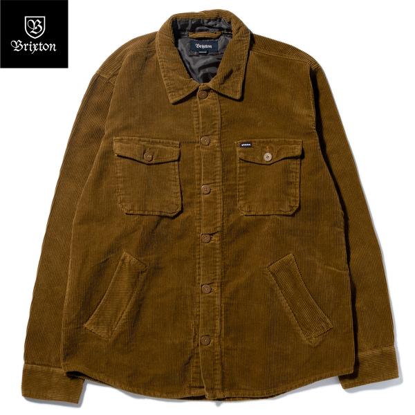 BRIXTON DURHAM L/S FLANNEL brass ブリクストン フランネルシャツCOTTON 100%SIZE　M　L肩幅　約49cm、約49cm身幅　約57cm、約60cm着丈　約72cm、約76cm