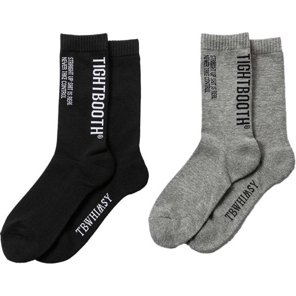 【発売日：2025年10月25日】タイトブース  ウィムジー 靴下 ソックス TBPR TIGHTBOOTH LABEL LOGO SOCKS TIGHTBOOTH x WHIMSY SOCKSColor : Black,GreySize ...