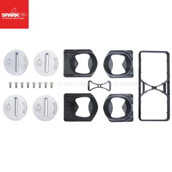 SPARK R&amp;D Spark Pucks スパーク パックスCanted＝3度スプリットボードバインディング用マウンティングプレート。調節可能なチャンネル仕様。この画期的な設計により多くのスノーボーダーが賞賛し,最も人気のあるスプ...