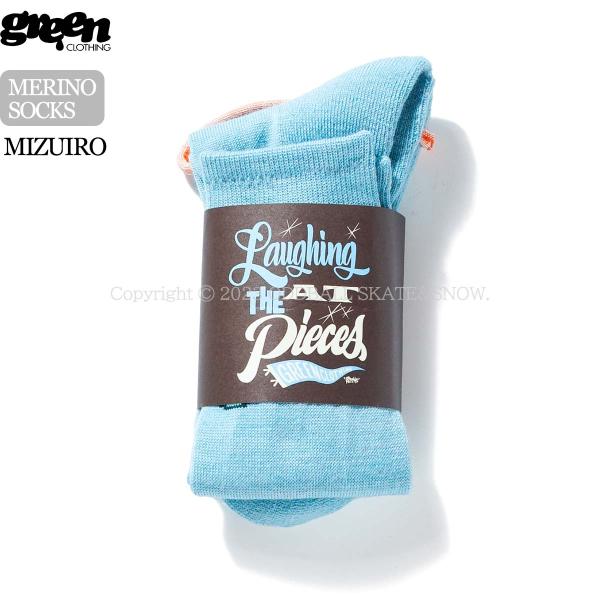 23-24 GREEN CLOTHING MERINO SOCKS Mizuiro グリーンクロージング メリノソックス