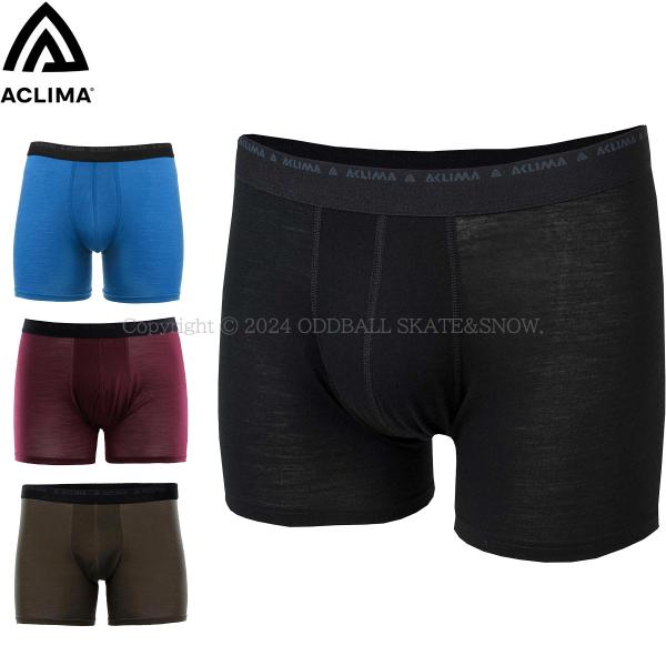 アクリマ ライトウール ボクサーパンツ MATERIAL：100% MERINO WOOL 17.5μ 150g/m2重量：63gACLIMA アンダーウェアの中で最も薄く最軽量のショーツです。17.5 マイクロンの 100% メリノウール...