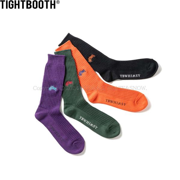 タイトブース ウィムジー 靴下 ソックス TBPR TIGHTBOOTH COLLEGE WAFFLE SOCKS TIGHTBOOTH x WHIMSY SOCKSColor : Black,Orange,Purple,GreenSize...