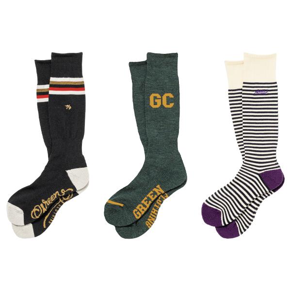早期予約 26-27 GREEN CLOTHING MERINO SOCKS グリーンクロージング メリノウールソックスMERINO WOOL 86% POLYESTER 12% PU 2%S(22-25cm),M(25-28cm)