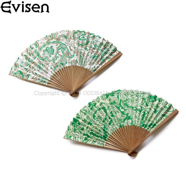 EVISEN SKATEBOARDS PAISLEY EVISENSU えびせん 扇子Size : 22.7cm（25間 ※扇骨本数）Material : （扇面）和紙 （扇骨）竹Evisenの夏の定番アイテム。本格的な和紙扇子です。オリジ...