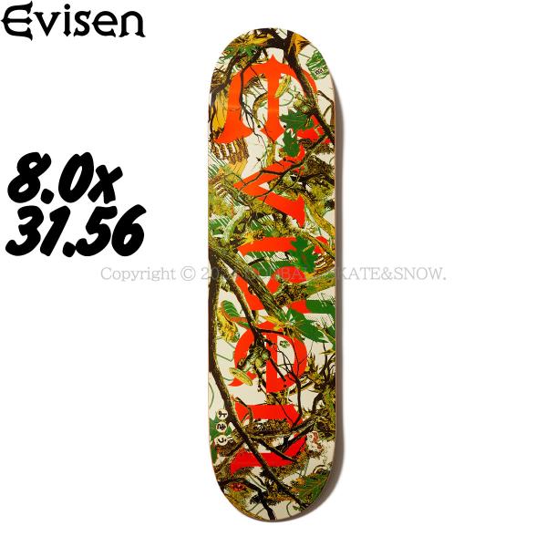 EVISEN SKATEBOARDS 8.0インチ TREECAMO LOGO DEEP CONCAVE 8.0 エビセン スケートボード ゑ スケボー デッキ8.0×31.56WB 14.0