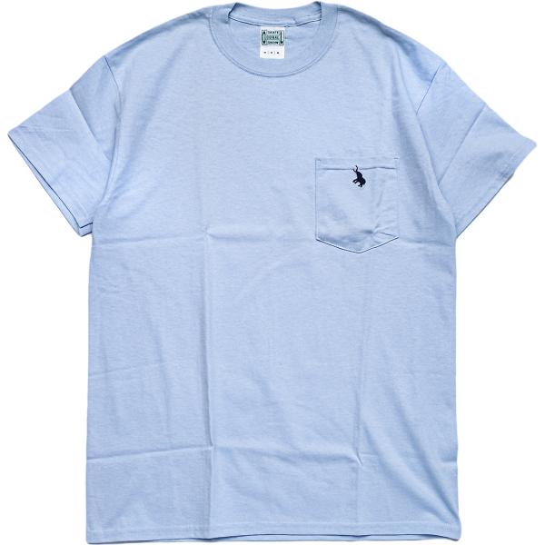 ODDBALL ORIGINAL(オッドボール オリジナル ポケTシャツ) ELEPHANT POCKET TEE LIGHT BLUE左胸にワンポイント【力・忠誠・記憶・忍耐・知性】の意味を持つ象の刺繍が入ったシンプルな１着SIZE S　...