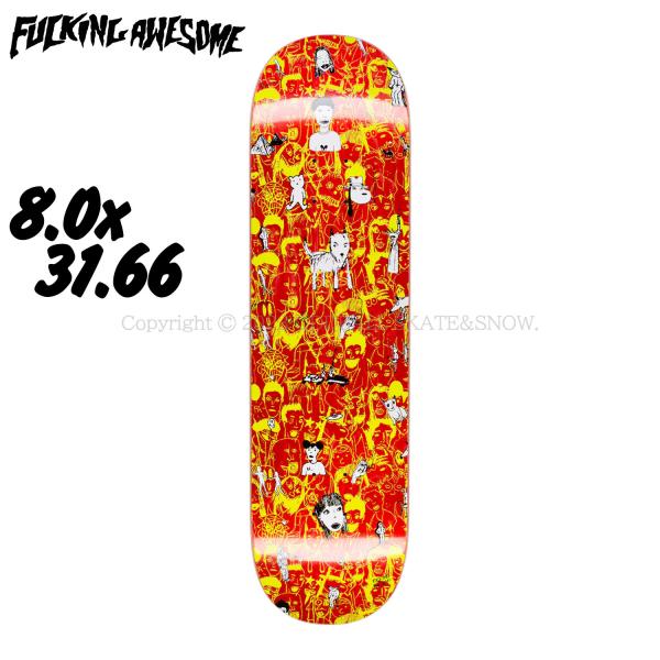 ファッキンオーサム 8.0インチ スケボー デッキ FUCKING AWESOME Dill Pen to Paper 8.0Screen Print on Mixed Color Veneers.Random Color Veneer W...