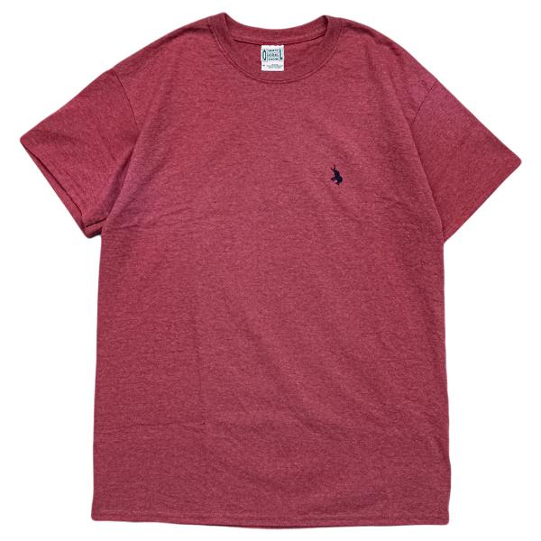 ODDBALL ORIGINAL(オッドボール オリジナル Tシャツ) ELEPHANT TEE HETHER CARDINAL左胸にワンポイント【力・忠誠・記憶・忍耐・知性】の意味を持つ象の刺繍が入ったシンプルな１着SIZE       ...