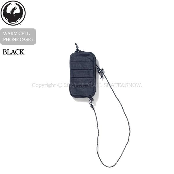 DRAGON WARM CELL PHONE CASE＋ Black ドラゴン スマホケース寒冷地でのスマホの充電消耗を考慮した、保温性のあるインサレーション入りのスマホ＆小銭ケース。これ一つあれば、雪山でのウォレット問題は解決。チームライ...