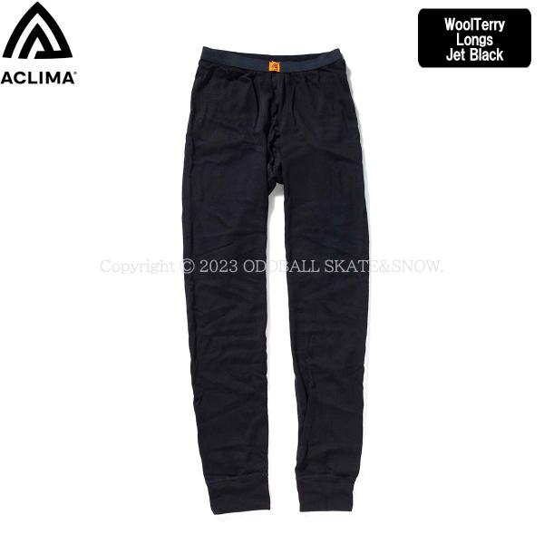 アクリマ ウール テリー ロングス タイツ ACLIMA WOOLTERRY LONGS Jet BlackWoolTerry：70% Wool (Merino), 30% ModacrylicFibre：20.5 micronFabric...