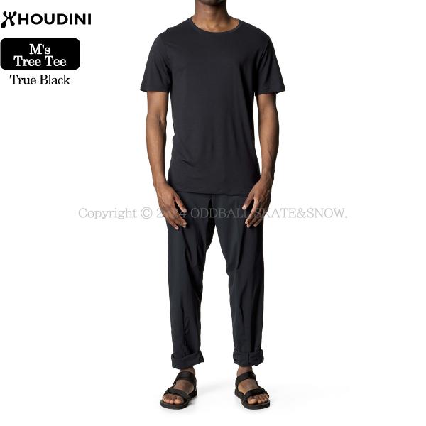 HOUDINI M's Tree Tee True Black フーディニ ツリーティー TシャツMaterial：Woodland Jersey 100% Tencel重さ：160g採寸データ SIZE /単位:cm XS S M L X...