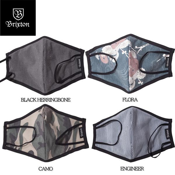 BRIXTON ANTIMICROBIAL MASK ブリクストン 抗菌マスク縦　約15cm、横　約23cmナノシルバーによる抗菌加工を施した布地が細菌や微生物の増殖を防ぎます。4WAYストレッチ素材で顔のラインに沿った立体型かなりフィット...
