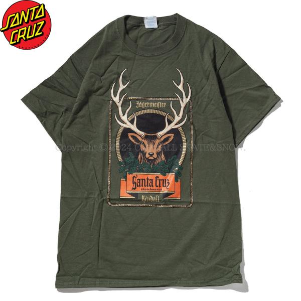 SANTACRUZ JAGERMEISTER KENDALL DEER S/S TEE olive サンタクルーズ TシャツHeavyweight 6.1 oz100% CottonSIZE　M　L肩幅　約47cm、約53cm身幅　約49c...
