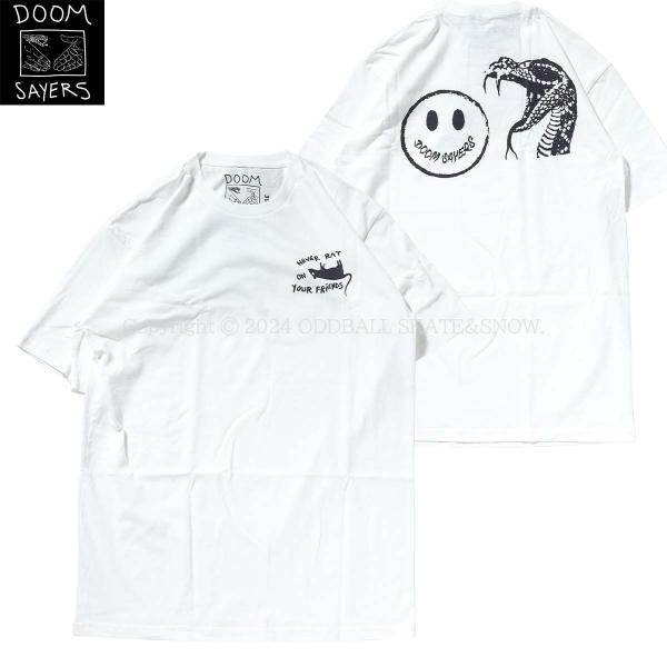 ドゥームセイヤーズ Tシャツ DOOM SAYERS Never Rat S/S Tee WHITESIZE    L　XL肩幅　約51cm、約56cm身幅　約54cm、約60cm着丈　約76cm、約76cm袖丈　約24cm、約24cm※個...