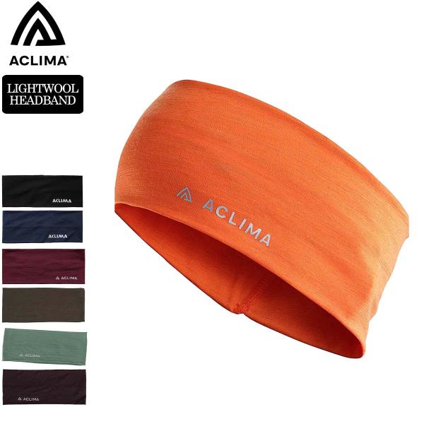 アクリマ ライトウール ヘッドバンド ACLIMA LIGHTWOOL HEADBANDMATERIAL：100% MERINO WOOL 17.5μ 150g/m2重量：20g薄手の伸縮性のあるヘッドバンドです。