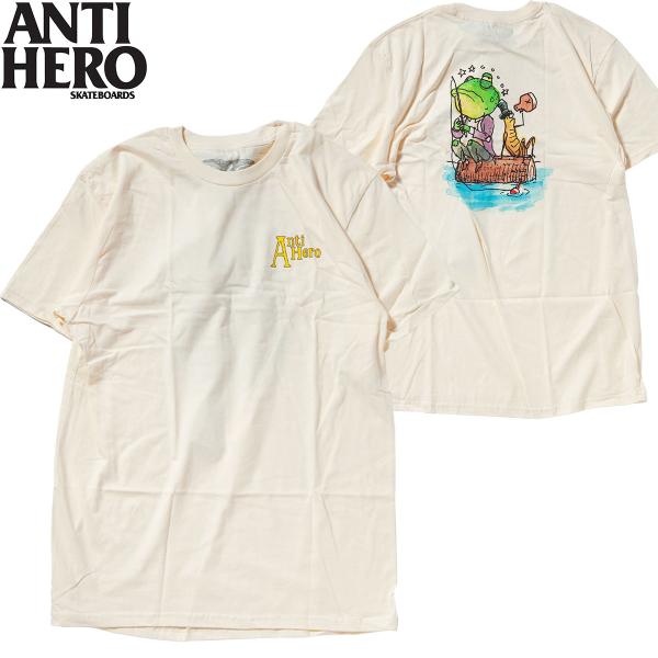 アンタイヒーロー Tシャツ ANTI HERO ROACH AND TOAD S/S TEE Creme/MulticolorSIZE　L　XL 肩幅　約50cm、約52cm身幅　約51cm、約55cm着丈　約75cm、約75cm※寸法は個...