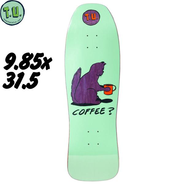 TRANSPORTATION UNIT SKATEBOARDS COFFEE 9.85 purple トランスポーテーションユニット T.U. ティーユー全長　約80.0cmホイールベース　約37.0cmウエスト幅　約24.7cmノーズ長　...