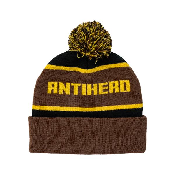 ANTI HERO ICE COLD Pom Beanie BLACK BROWN GOLD アンタイヒーロー ビーニー