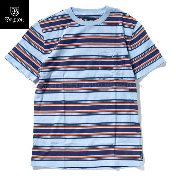 BRIXTON FRACTION BLUE NAVY XSサイズ ブリクストン ポケットTシャツ ボーダーSIZE   XS      肩幅　約40cm身幅　約46cm着丈　約63cm