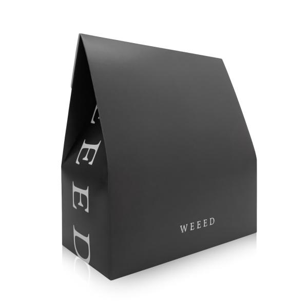WEEEDオリジナルのペーパーバッグのLサイズ。ギフトラッピングにおすすめです。ブリススクラブ360gとオリジナル泡立てネット（ダブル）が1個ずつ入るサイズです。紙バッグ 角底袋 マチあり マチ付 紙 小物 シンプル 誕生日 プレゼント ギ...