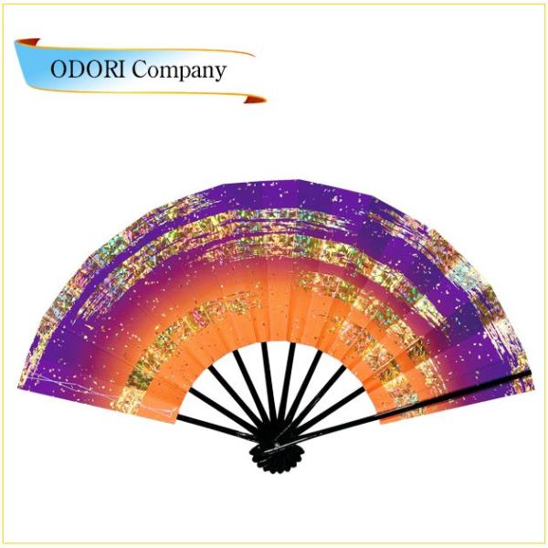 ●商品説明 柄　ホロ箔 金カスミ 骨　黒塗骨/９寸５分※注意点おもりの部分に稀に多少の色剥げがございます。（色剥げは黒塗・タメ塗に見られます）また開閉が硬い場合がございますが使用していくうちに柔らかくなります。職人が一つ一つ手作りしているの...