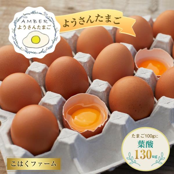 [商品名]ようさんたまご （30個）[内容量]生たまご30個[賞味期限]生食にて、発送日から3週間[保存方法]冷蔵庫（10℃以下）で保存[発送方法]クロネコヤマトクール便でお届けします。[商品説明]妊活、妊娠、授乳中に必要な葉酸を自然の食べ...