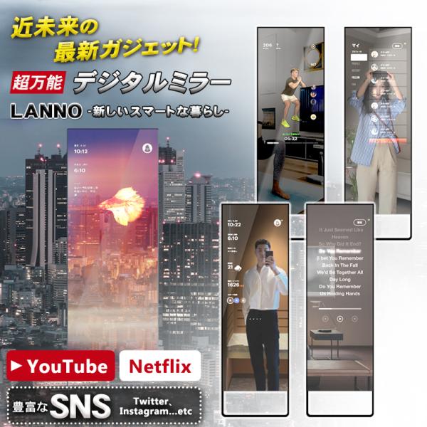 サイズ(約）500×1630×45mm重量(約）22kgフレームカラー・Gold ・Silver内容 ● LANNO デジタル・ミラー× 1点● MOVE カメラー× 1点● MIRROR KIT× 1点（保証カード、ミラーフック、AC電源...